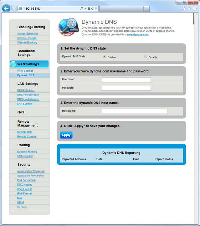 Dynamic DNS - Advanced modem setup | Brightspeed Dynamic DNS - Advanced modem setup | Brightspeed