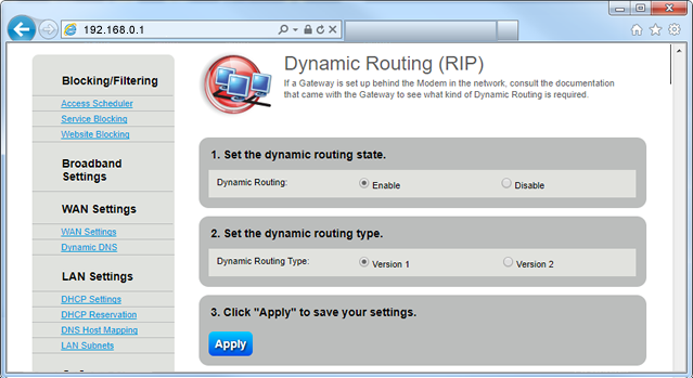 Dynamic routing - Advanced modem setup | Brightspeed Dynamic routing - Advanced modem setup | Brightspeed